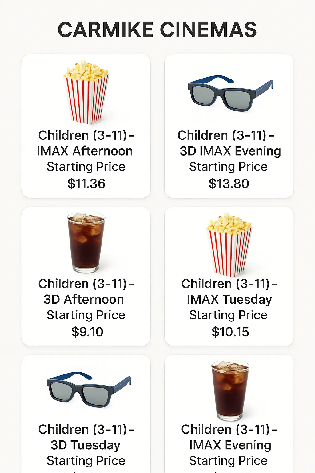 Carmike Cinemas Ticket Prices - PriceListo
