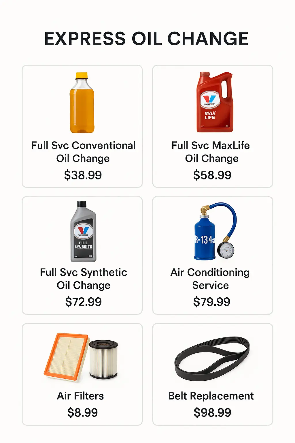 Express Oil Change Prices - PriceListo