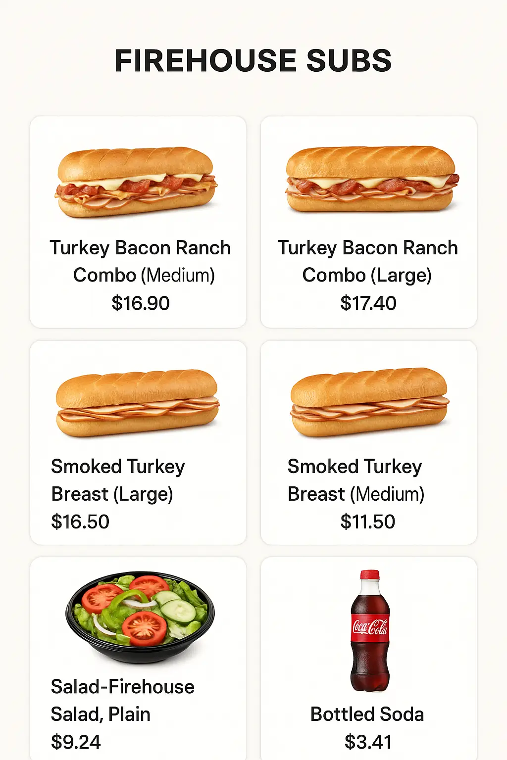 Firehouse Subs Menu Prices - PriceListo