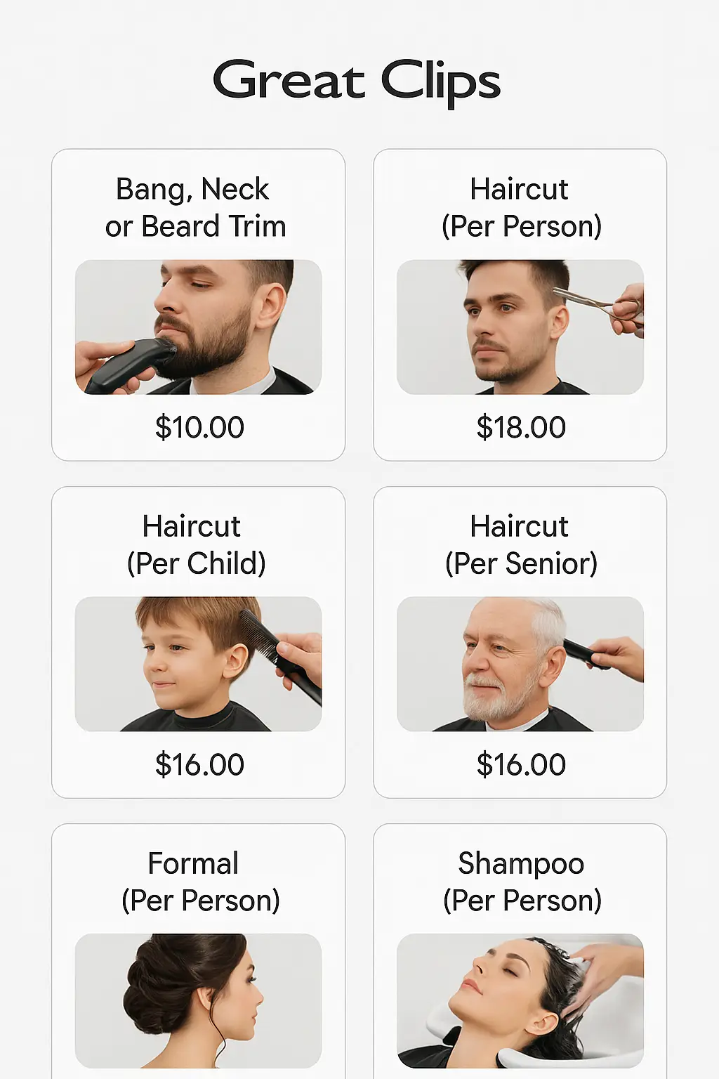 Great Clips Prices - PriceListo