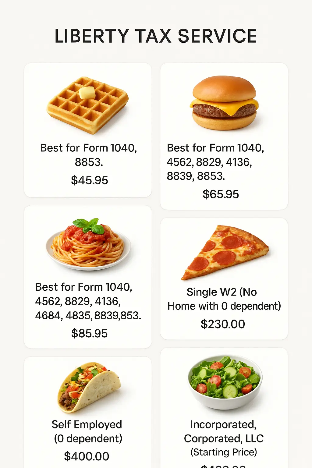 Liberty Tax Service Prices - PriceListo