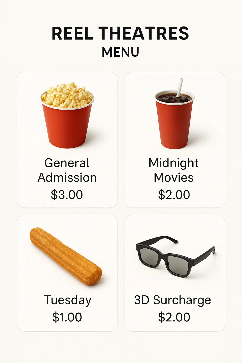 Reel Theatres Ticket Prices - PriceListo