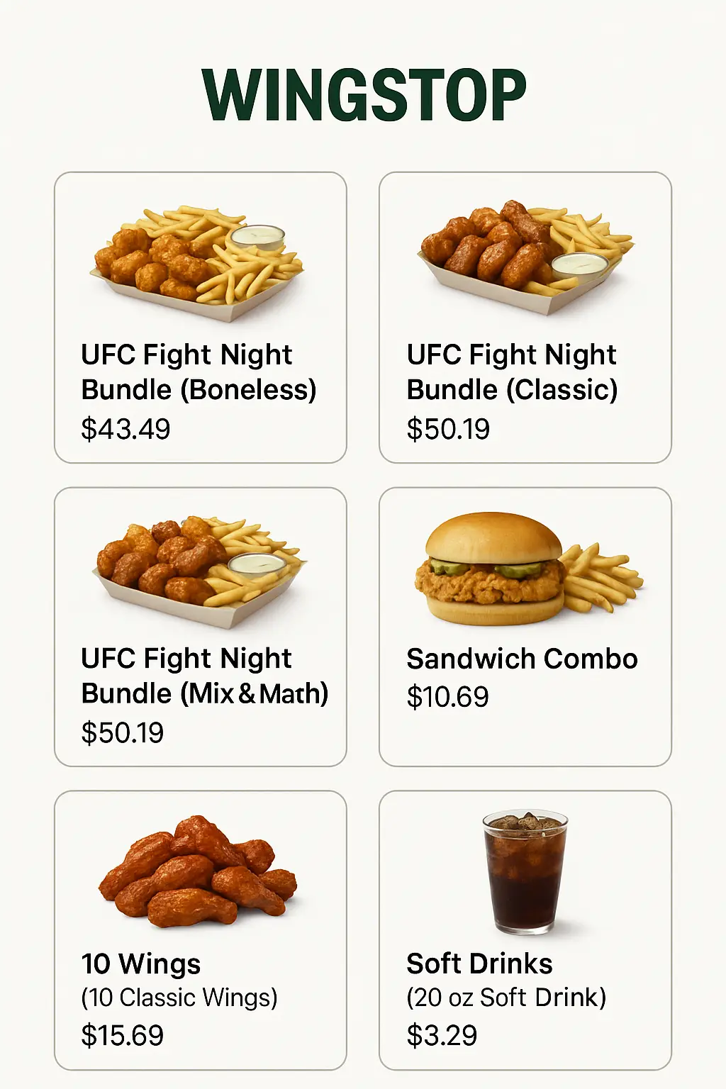 Wingstop Menu Prices - PriceListo